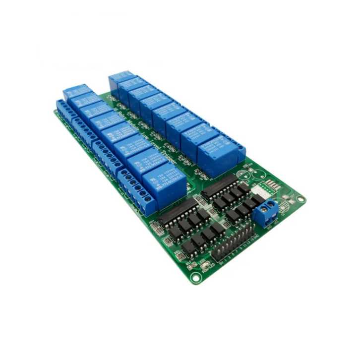 Smart Electronics 16 channel relay module 5v power supply control board module 5V12V with ...