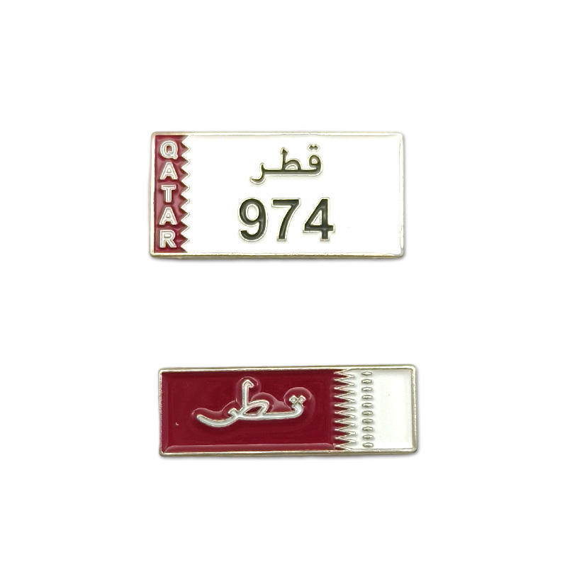 Stock Qatar National Day Magnet Badges Custom Emblem Logo Flag ...