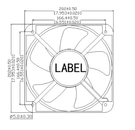 200mm 20060 24V Low Noise High Air Volume DC Brushless Cooling Fan for ...