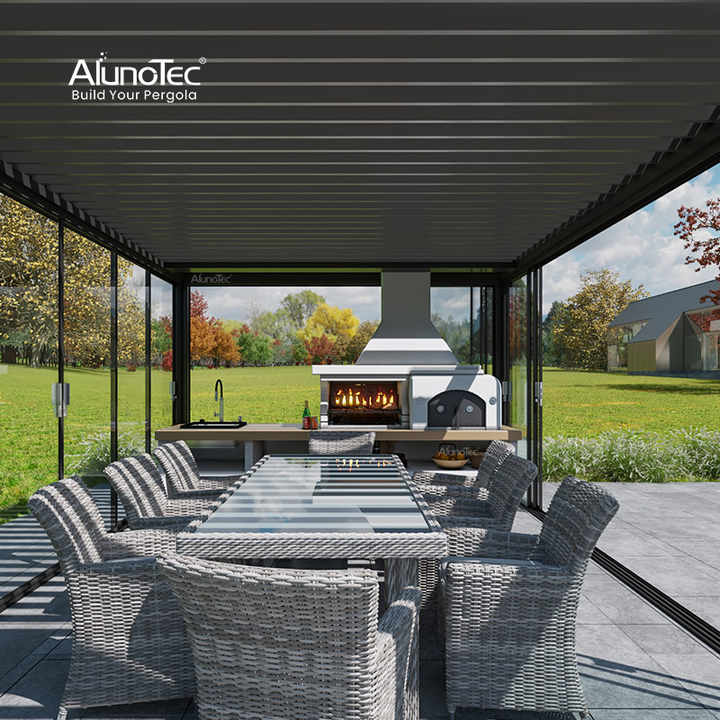 Alunotec Waterproof Louver Roof System Kits for Outdoor