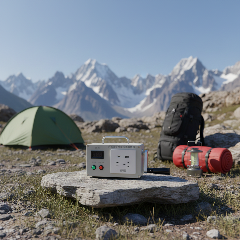 Outdoor Camping Power Bank Hand Cranked Generator Rechargeable Lithium ...