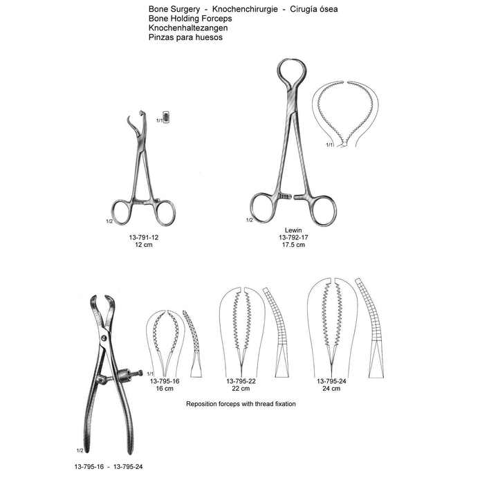 SETTER BONE HOLDING REDUCTION FORCEPS - 16 CM SURGICAL INSTRUMENTS MAHERSI