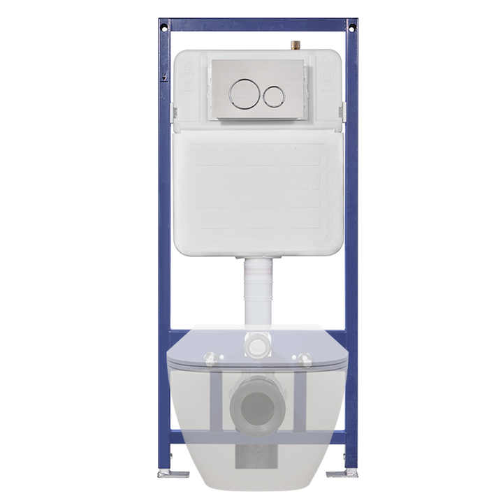 Dual-Flush Concealed Cistern Wall-Mounted Toilet Tank Parts Plastic ...