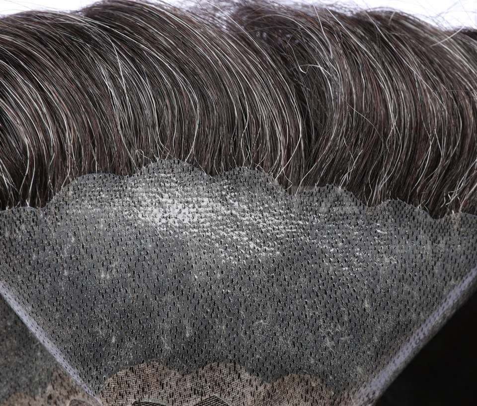 New GM2 hair system mono center with 2 inch scallop clear poly around ...