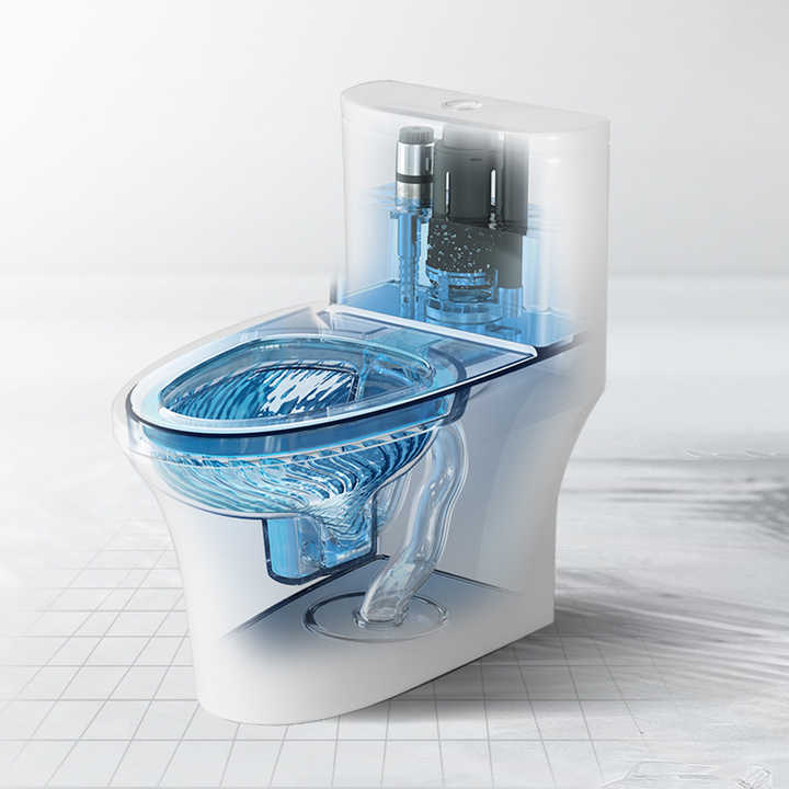High End Modern Dual-Flush One Piece Toilet with Concealed Tank and P ...