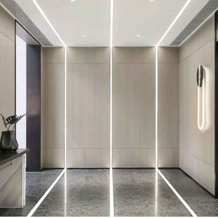 T Shape Recessed Mounted Aluminum LED Profile Light Extruded Black ...