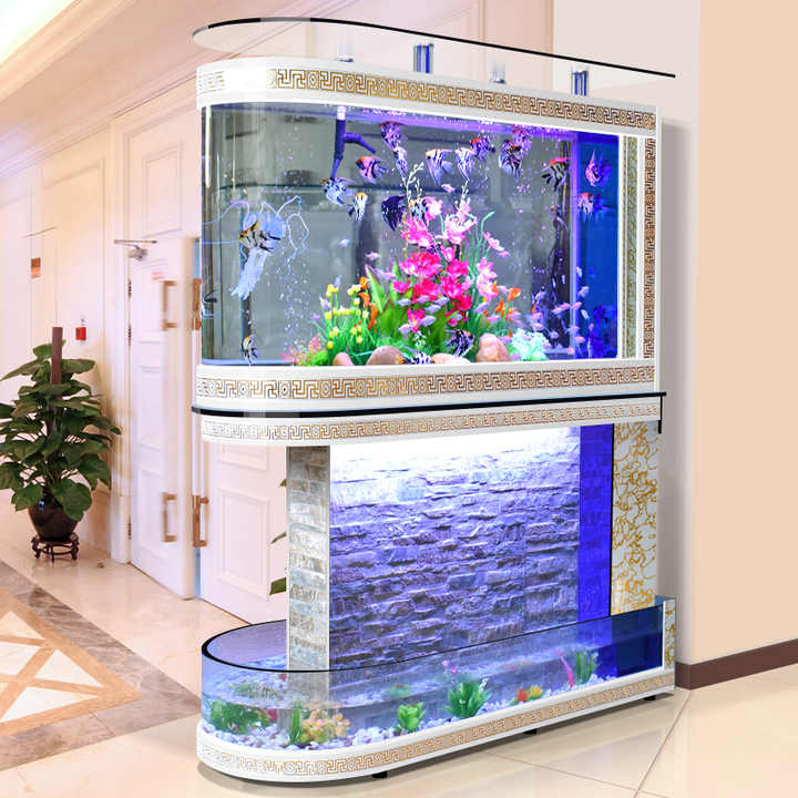 Water Curtain Wall Bullet Fish Tank Artificial Clear Custom Aquarium ...
