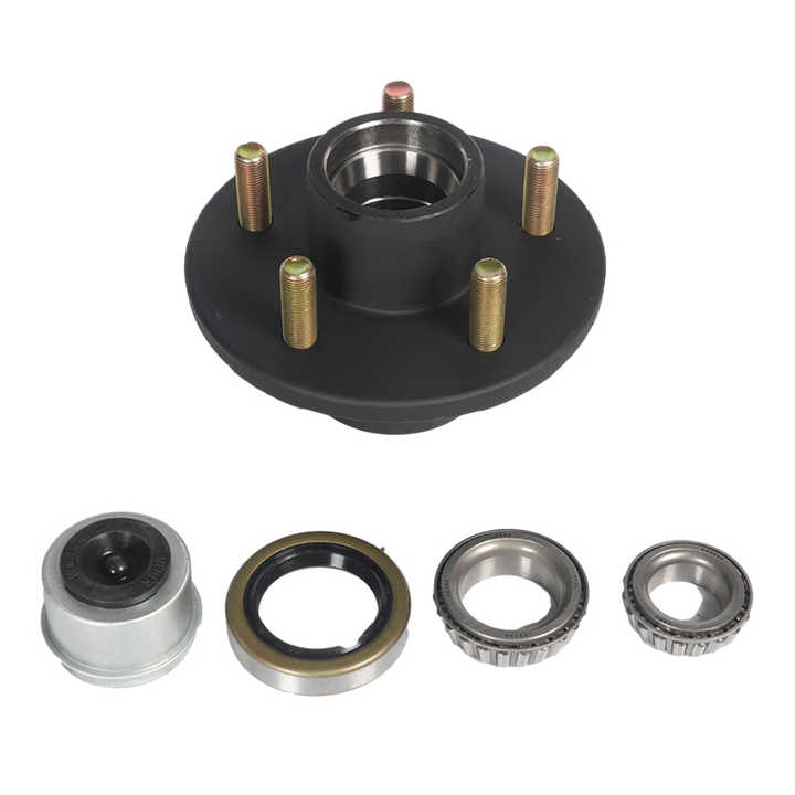 Small Trailer Parts 3500 Lbs Square Spindles Stub Axle with 5 Hubs ...