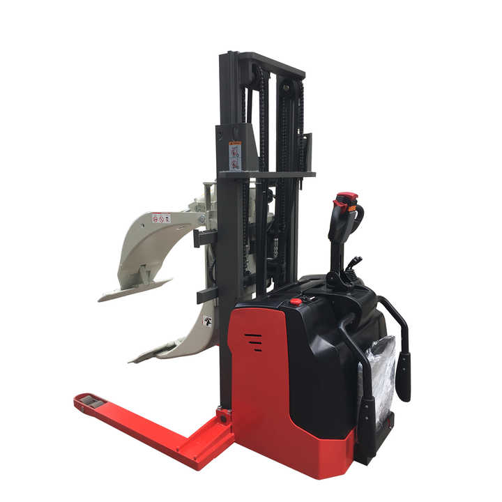 Electric Forklift Paper Roll Clamp Stacker Used to Bring Roll Reel ...