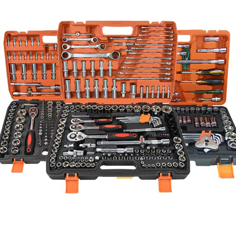 46 Pcs 1/2 1/4 S2 Steel Auto Repair Tool Box Set with Ratchet Wrench ...