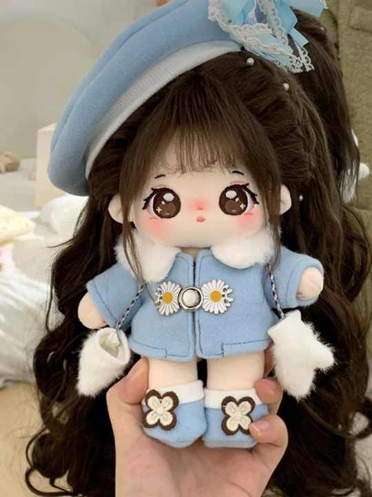 20cm Cartoon Cute Cotton Doll - Removable Clothes Accessories