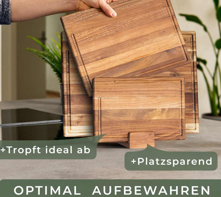 Acacia Chopping Blocks 3 X Set of Cutting Board Wood Kitchen Butcher ...