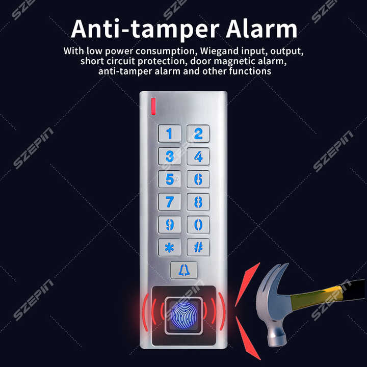 Waterproof / Weatherproof Outdoor Wifi Tuya App Standalone Metal Keypad ...