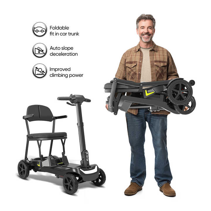 16KG Lightweight Mobility Scooter - Travel Portable & Foldable