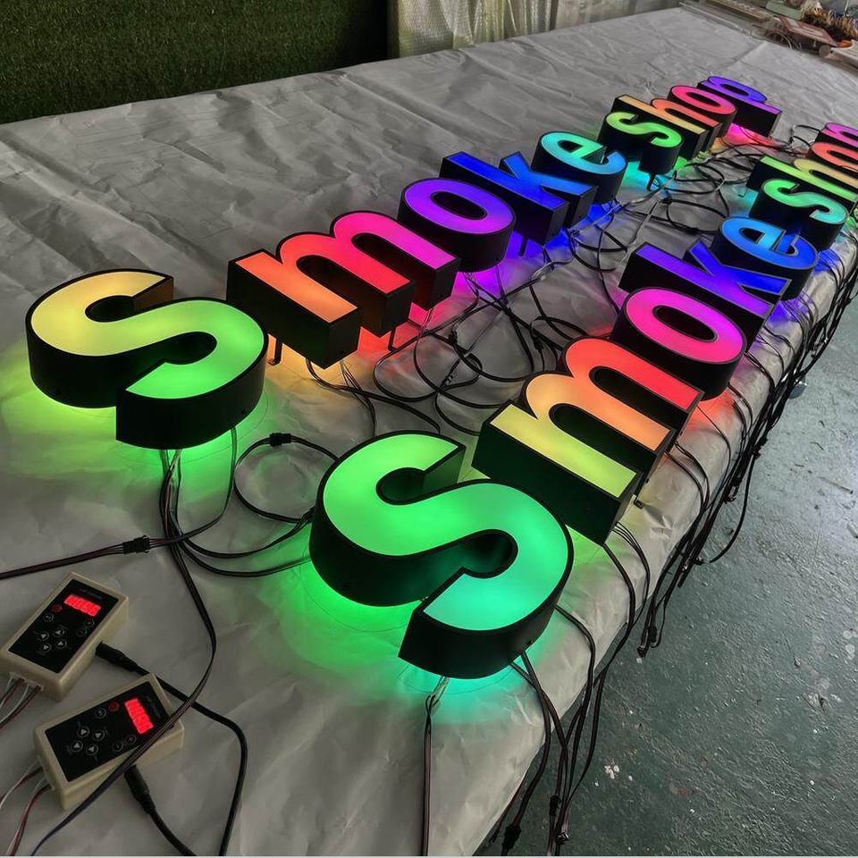 Custom Programmable RGB LED Channel Letters Sign Addressable Pixel ...