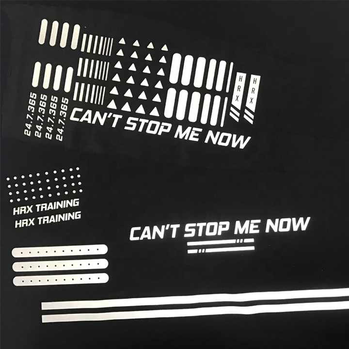 Silver Reflective Vinyl Heat Transfer Labels 1000pcs Rainbow Iron ...