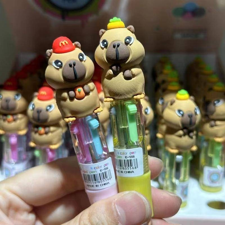 36 Pcs/box 4 Colors Capybara Cute Cartoon Ballpoint Pen School Office ...