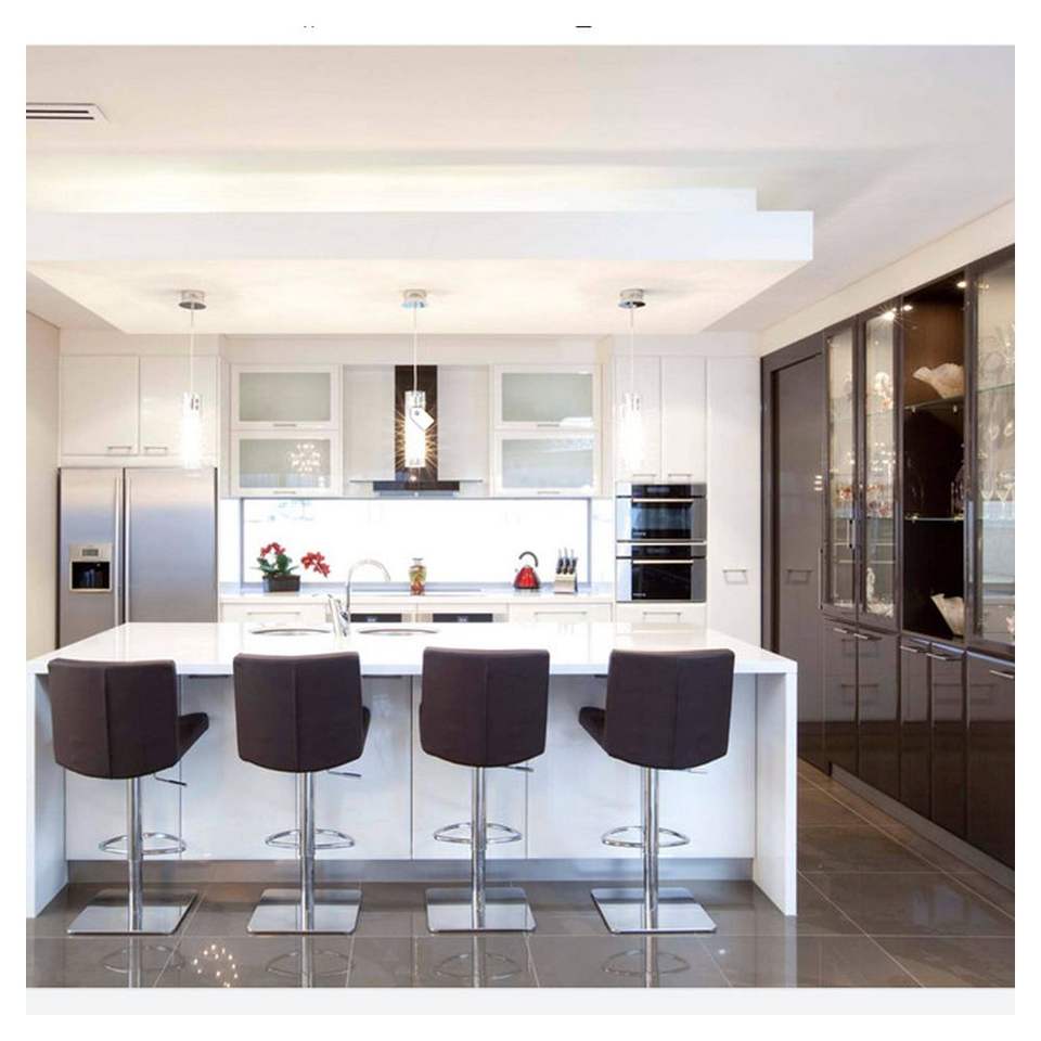 Slim 2025 Kitchen Aluminum Frame Door Panel Glass-Inset Finished ...