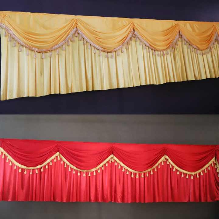 10ft/20ft Swag Table Skirt Ruffled Table Skirts Wedding Table Skirting ...