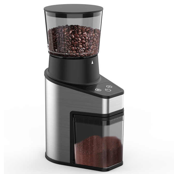 60 Grind Level 250g Bean Hopper Stainless Steel Burr Conical Coffee ...