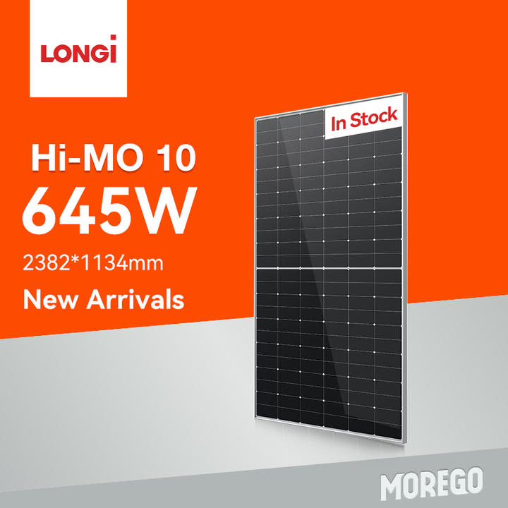 Longi Solar Himo X10 Tairay Wafer & HPBC 2.0 Technology Cell Panel 650W