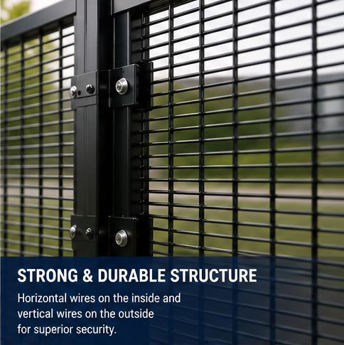 Custom Premium Welded Mesh 358 Security Fence with Rigid Structure for ...