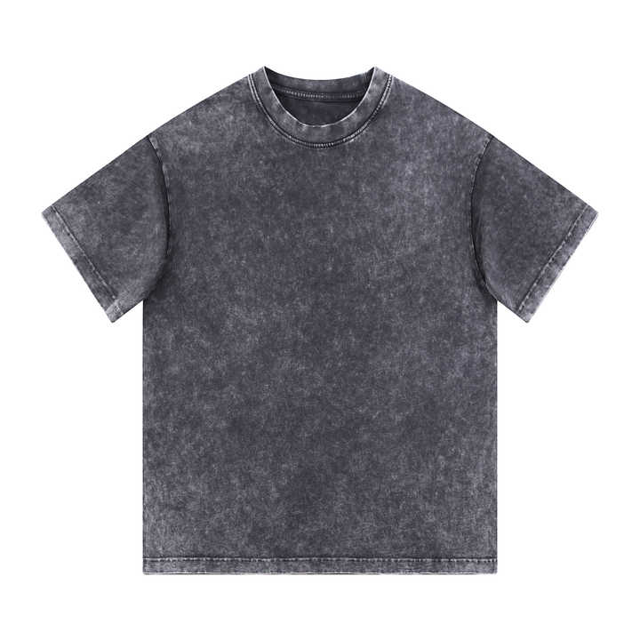 300gsm High Quality Heavyweight Snow Wash Acid Wash 100% Cotton Vintage ...