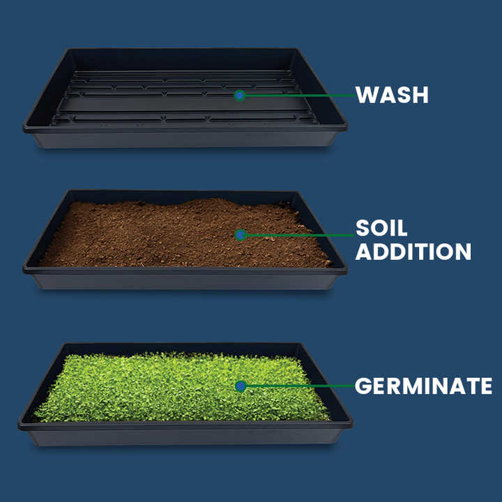 Culture Hydroponic Ebb and Flow Grow Tray Black Plastic Flood ...