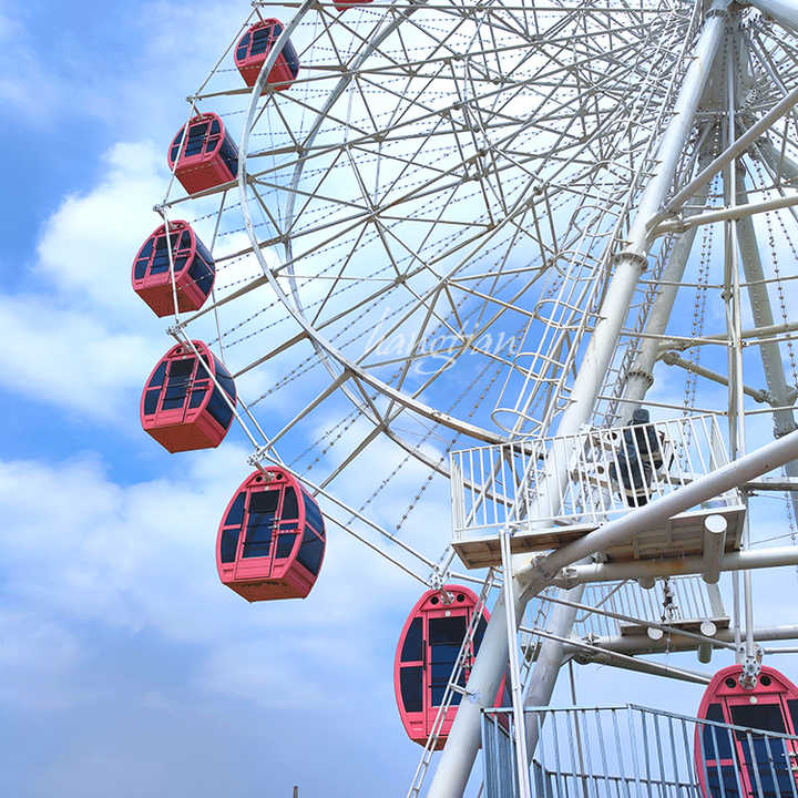 Small 4-Seat Mini Ferris Wheel with Trailer Portable Mini Ferris Wheel ...