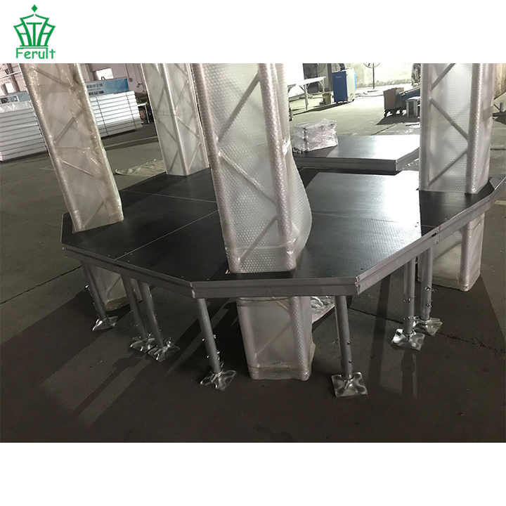 Custom Telescopic Truss Aluminum Stage Truss Rotating D Shape Booth ...