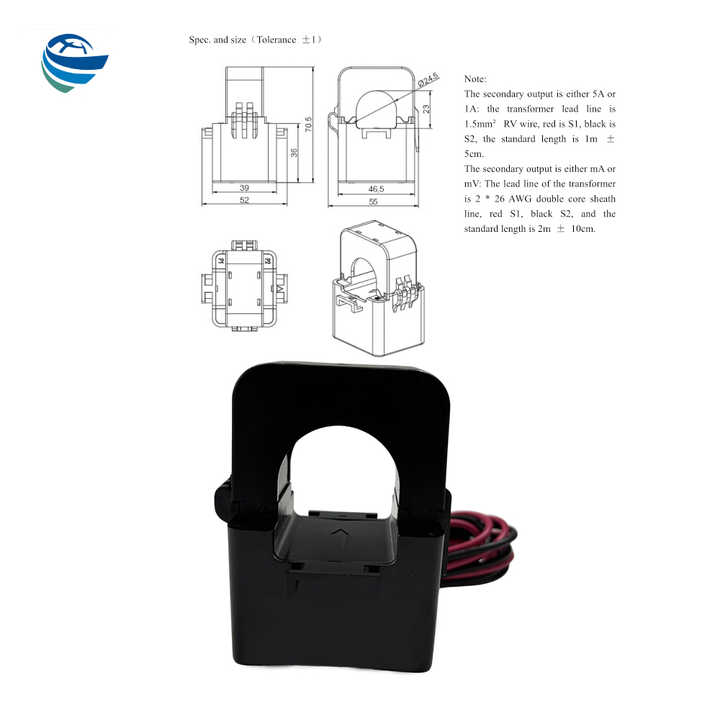 24mm Low Voltage Split Core CT Current Transformer 5A 1A 20mA 40mA Output for AC Energy Meter ...