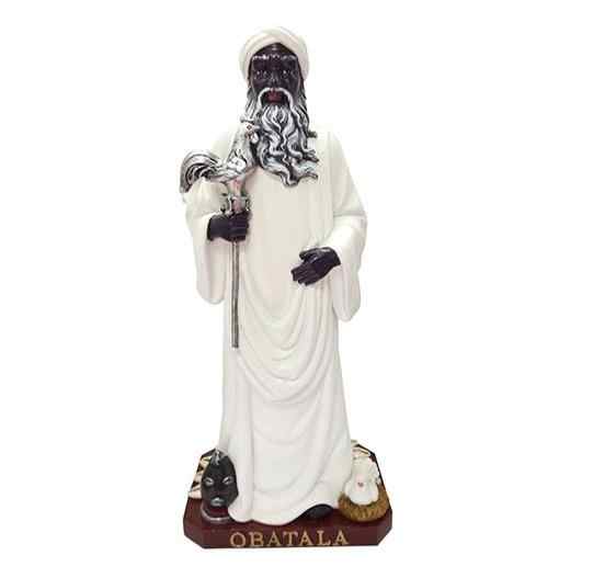 Custom Resin Statue Orisha Obatala Yoruba African Santeria St Botanica