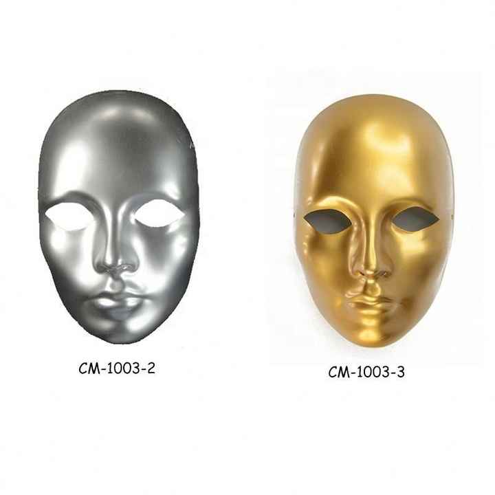 White Plastic Full Face Funny Party Mask for Party Holiday Supply ...