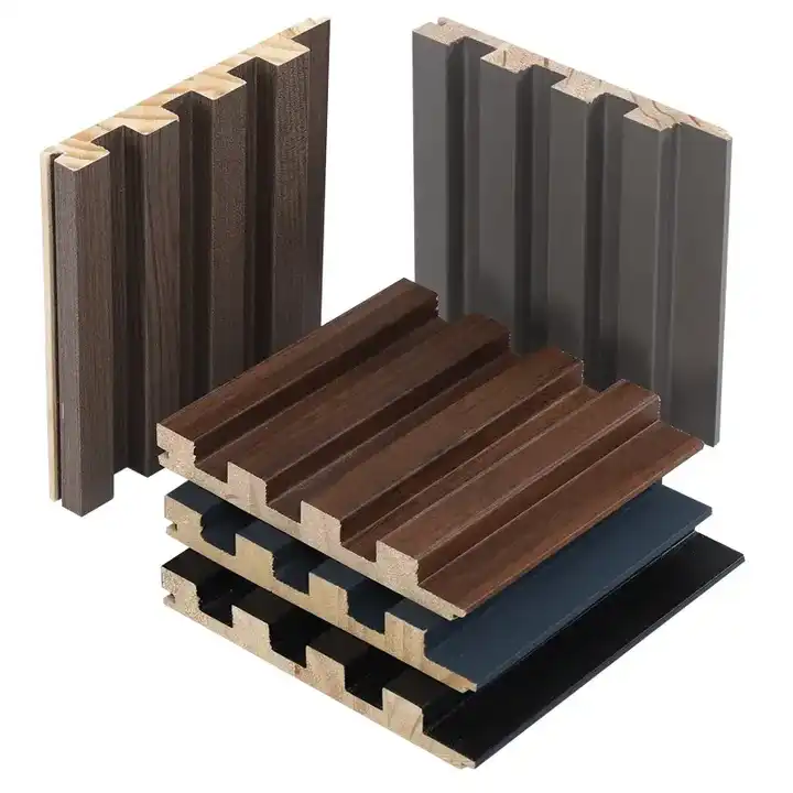 Solid wood acoustic panel Wall Panel Fluted Solid Wood Wall Board For ...