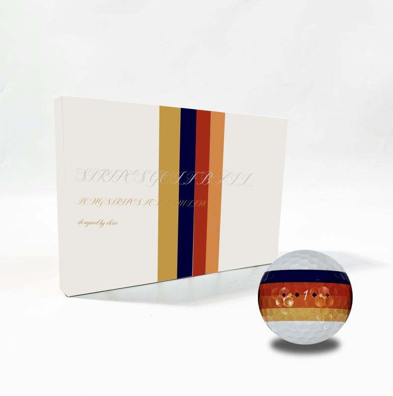 Custom Rainbow Stripes Golf Ball Tournament Urethane Material Soft Ball ...