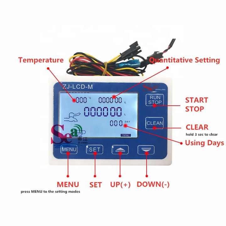SEA LCD-M Display Controller 0.1-9999L Digital Water Meter Flow ...