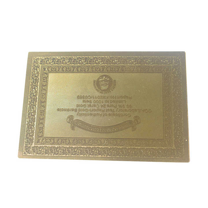 Personalized 24k Gold Foil Certificates - Durable & Waterproof
