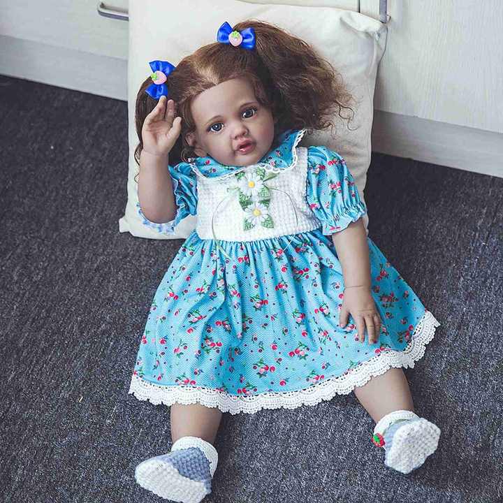 Life Size Silicone Baby Doll - Cute Reborn Toy for Kids