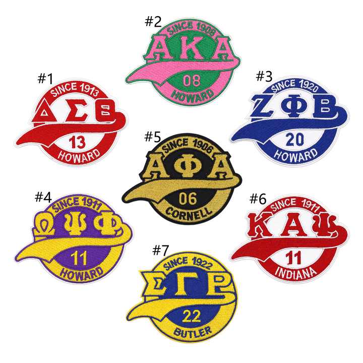 University Sorority Embroidery Iron on Twill Greek Letter Fraternity ...