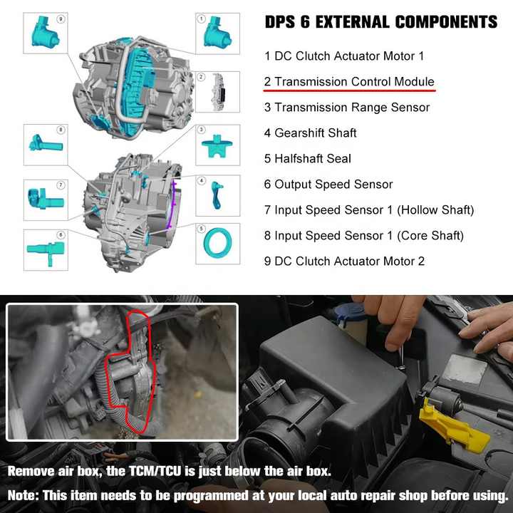 6DCT250 DPS6 TCU Transmission Control Module TCM A2C30743102 ...