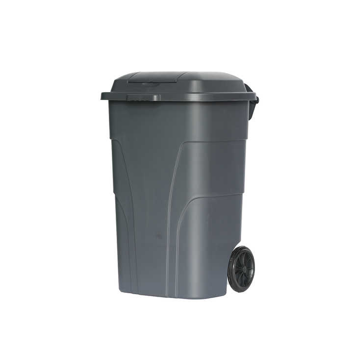 120L Plastic Waste Bin with Foot Pedal - Outdoor Recycling