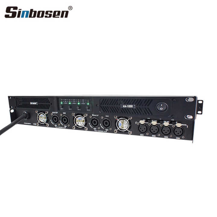 K4-1000 Digital Class D 1U Murang Amplifier 1000W 4Channel Power Karaoke Amplifier Audio ...