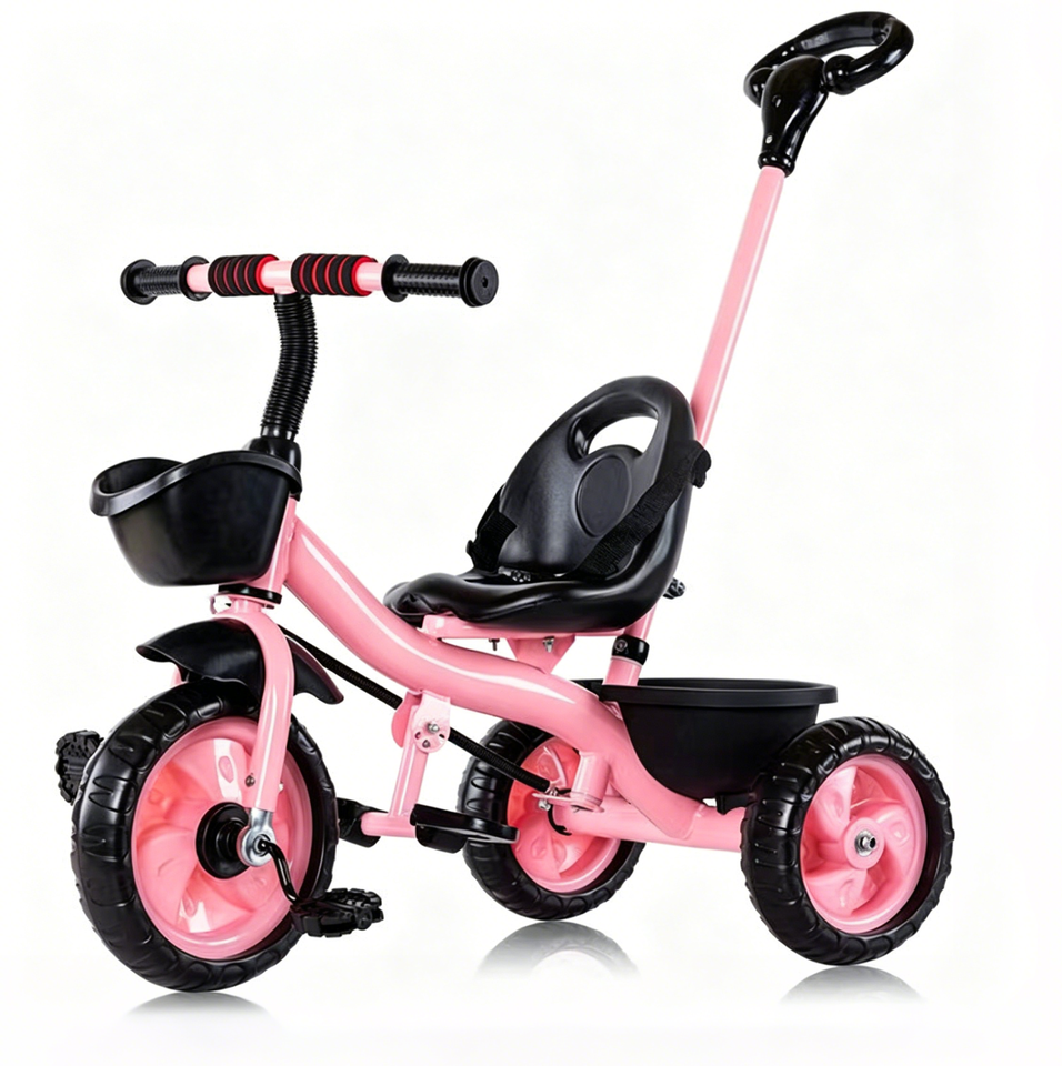 OEM Tricycle with Seats and Basket Pushing bar for 1-6 Year Old ...