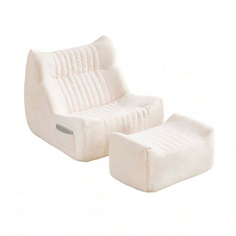 Modern Compressed Sofa Living Room Sponge Filled Fabric Lazy Sofa ...