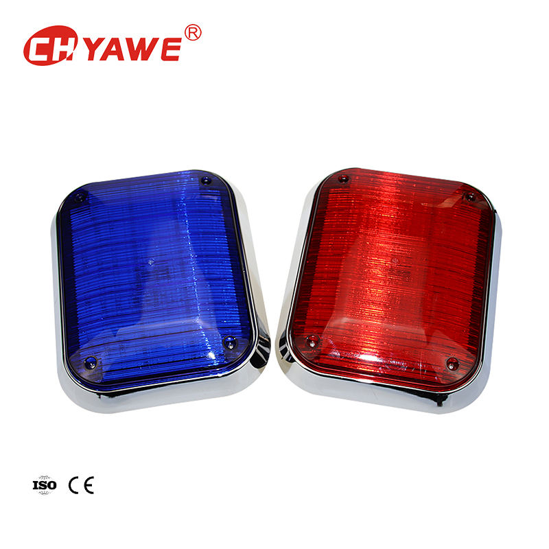 Blue Flashing Beacon Waterproof Red Blue LED Warning Light Battery ...