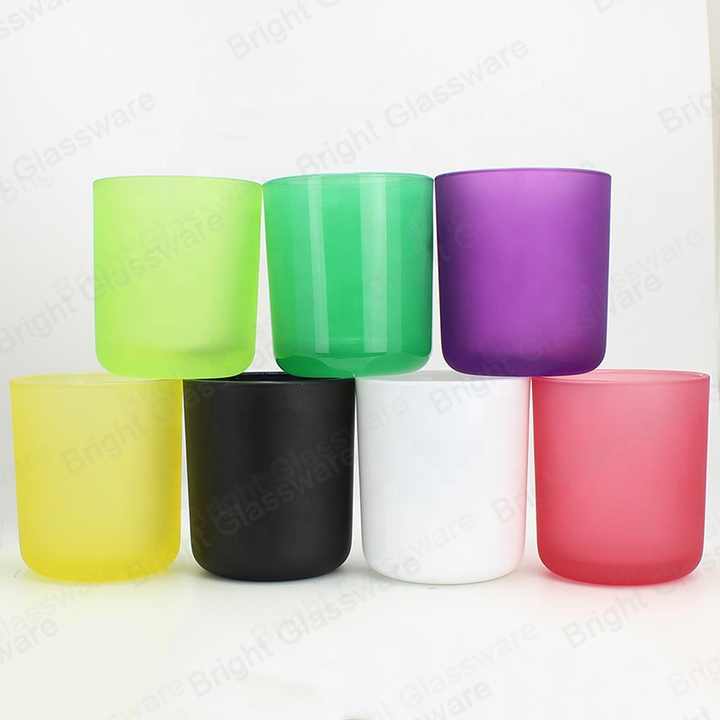 Wholesale ASTM F2179 Compliant Round Bottom Frosted Glass Candle Jars ...