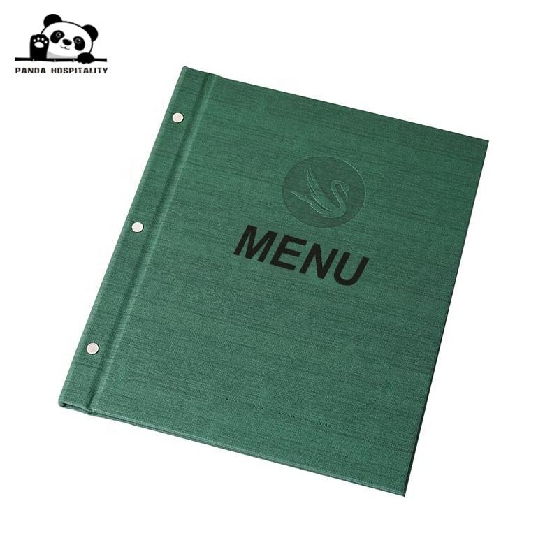 Customized Screw Post A5 A4 Drink Food Hard Cover Faux PU Leather ...