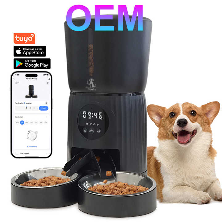 Tuya Double Bowl Wifi Smart Pet Feeder HG Smart App Remote Control Both ...