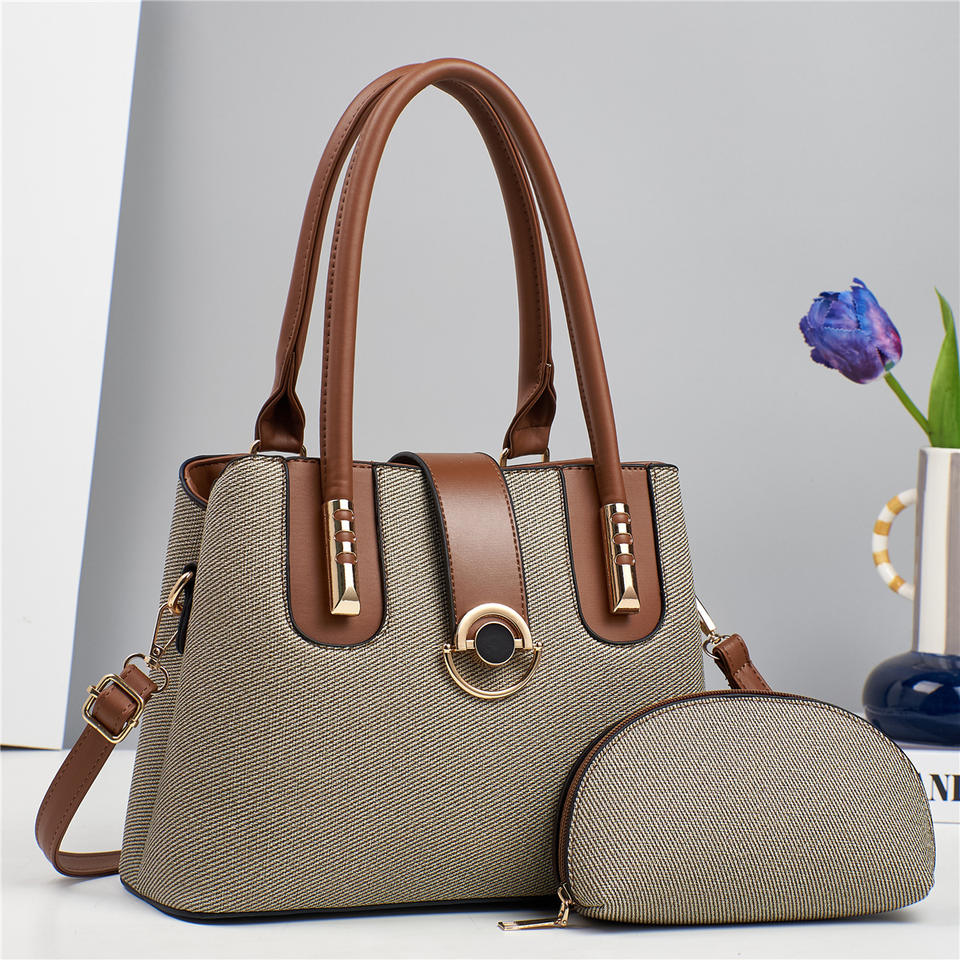 Women 2Pcs Handbag Set 2026 New Trendy Top Handle Tote Bag for Women ...