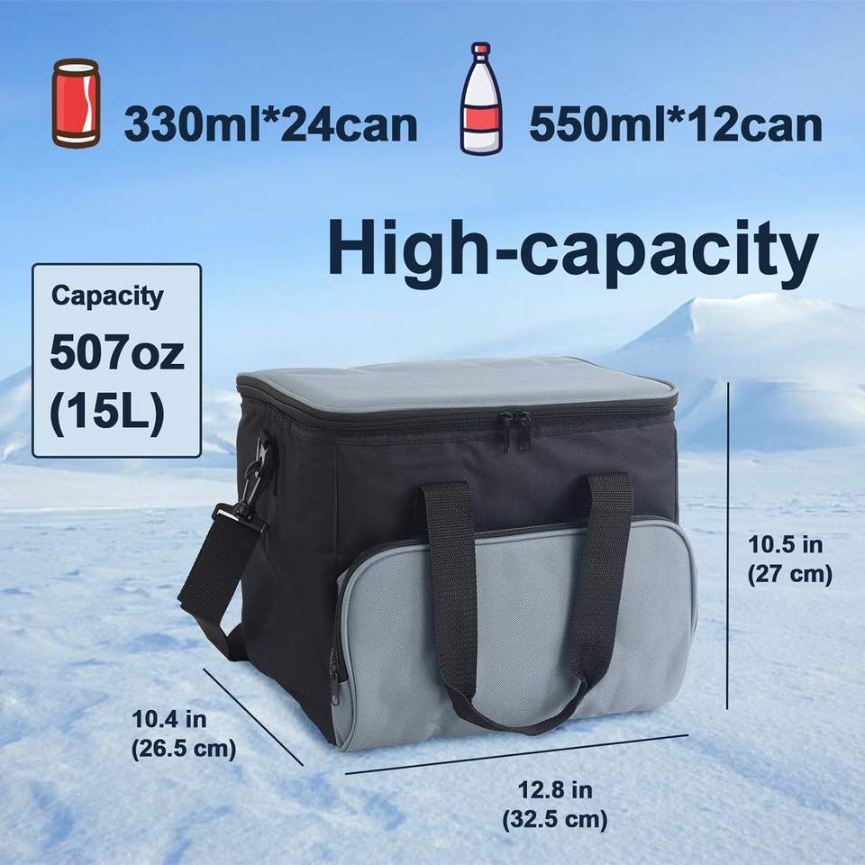 15L Electric Rechargeable Cool Box Portable Car Freezer Thermal Travel ...